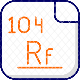 rutherfordium icon, periodic icon, table icon, atom icon, atomic icon ...