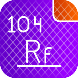 rutherfordium icon, periodic icon, table icon, atom icon, atomic icon ...