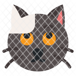 scared icon, cat icon, animal icon, expression icon, emoji icon, face icon