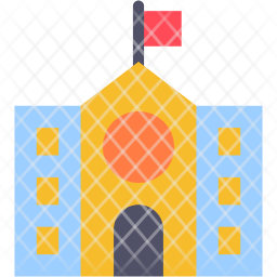 school icon, classroom icon, buildings icon, campus icon, monuments ...
