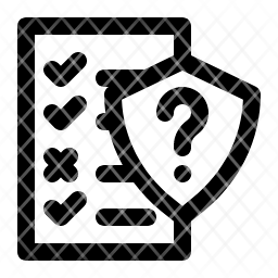 security icon, testing icon, question icon, cyber icon