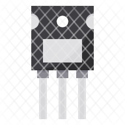 semiconductor icon, transistor icon, chip icon, electronics icon