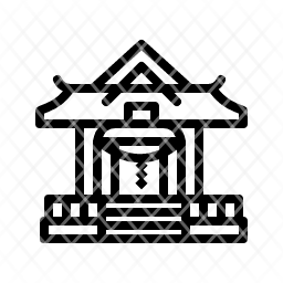 shrine icon, japan icon, architecture icon, japanese icon, temple icon