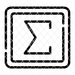 sigma icon, summation icon, mathematics icon, total icon, symbol icon ...