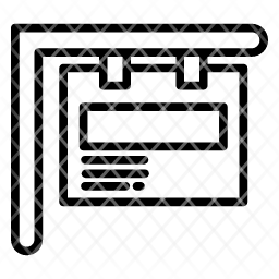 sign icon, board icon, direction icon, signal icon, symbol icon ...