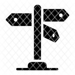 sign icon, post icon, direction icon, road icon, board icon, guide icon