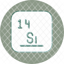 silicon icon, periodic icon, table icon, atom icon, atomic icon ...
