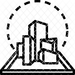 simulation icon, building icon, architecture icon, virtual icon, tablet ...