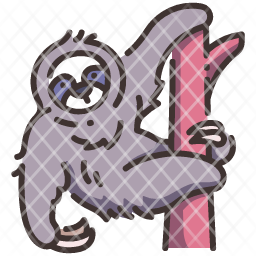 sloth icon, animal icon, happy icon, jungle icon, tree icon, wildlife icon