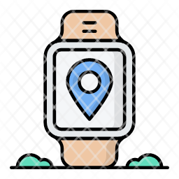 smartwatch location icon, smartwatch icon, map icon, watch icon ...
