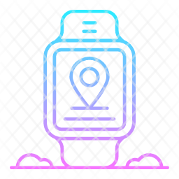 smartwatch location icon, smartwatch icon, map icon, watch icon ...