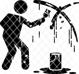 smear icon, paint icon, vandalism icon, taint icon, tainted icon, wall ...