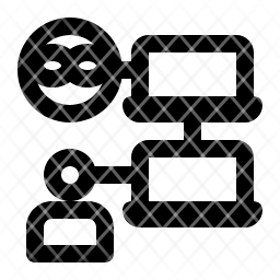 smurf icon, attack icon, threat icon, cyber icon, security icon