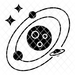 solar system icon, planetary system icon, heliocentric system icon ...