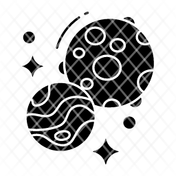 solar system icon, planetary system icon, heliocentric system icon ...