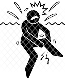 spasm icon, leg icon, sprain icon, swimming icon, water icon, calf icon ...