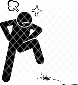 squash icon, cockroach icon, insect icon, step icon, squashing icon ...