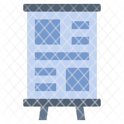 standee icon, board icon, information icon, knowledge icon, program icon