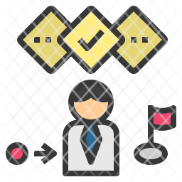 strategy icon, plan icon, process icon, tactic icon, procedure icon