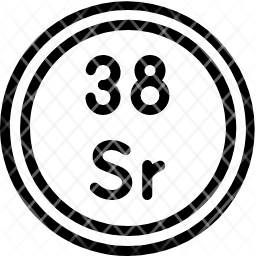 strontium icon, periodic icon, table icon, chemistry icon, metal icon ...