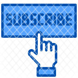 subscribe icon, hand icon, influencer icon