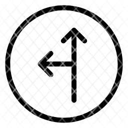 t junction icon, arrow icon, sign icon, direction icon, indication icon ...