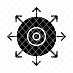 target icon, point icon, achieve icon, success icon