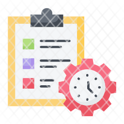 task planning icon, checklist icon, disabled icon, working icon, time ...