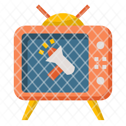 television icon, tv icon, media icon, advertising icon, advertisement icon