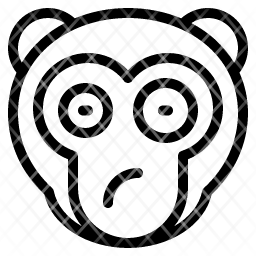 thinking icon, monkey icon, animal icon, wildlife icon, pet icon, face icon