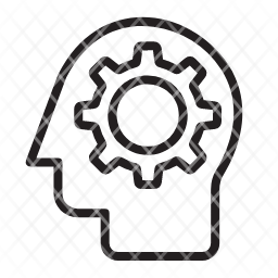 thought icon, think icon, mind icon, gear icon, knowledge icon, design ...