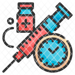 time icon, vaccine icon, syringe icon, injection icon, clock icon ...