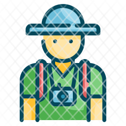 tourist icon, photograph icon, professions icon, guide icon, people icon