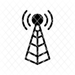 tower icon, digitalisation icon, broadcast icon, radio icon ...