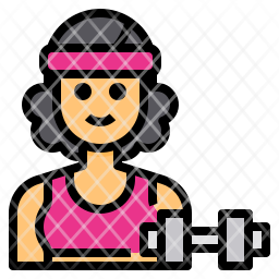 trainer icon, avatar icon, occupation icon, woman icon, fitness icon