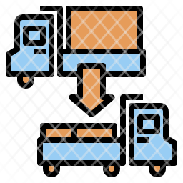 transhipment icon, transit icon, logistics icon, shipping icon, truck icon