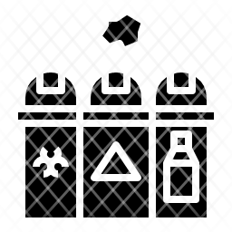 trash icon, bin icon, garbage icon, waste icon, segregation icon ...