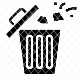 trash icon, waste icon, elimination icon, clean icon, recycle icon, bin ...