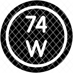 tungsten icon, periodic icon, table icon, chemistry icon, metal icon ...