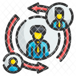 turnover icon, employee icon, management icon, circular icon, arrows ...