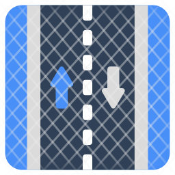 two way road icon, roadway icon, highway icon, pathway icon, passageway ...
