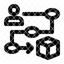 user icon, flows icon, customer icon, steps icon, path icon, product ...