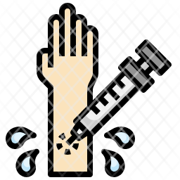 vaccine icon, development icon, filloutline icon, injection icon, hand ...