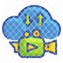 video icon, player icon, camera icon, cloud icon, computing icon ...