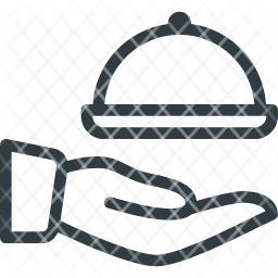 waiterhand icon, hold icon, food icon, restaurant icon