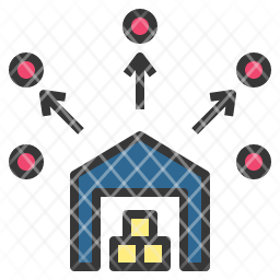 warehouse icon, distribution icon, parcel icon, godown icon, storehouse ...