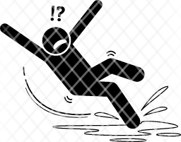 warning icon, fall icon, fell icon, hole icon, ground icon, into icon ...