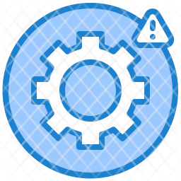 warning icon, gear icon, notification icon, setting icon, alert icon