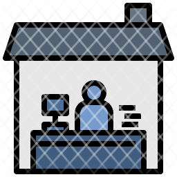 wfh icon, home icon, office icon, quarantine icon, freelance icon