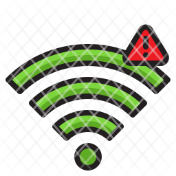 wifi icon, notification icon, disconnect icon, signal icon, warning icon